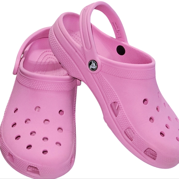 CROCS | Shoes | Crocs Pink Classic Sandals With Ventilation And Heel ...
